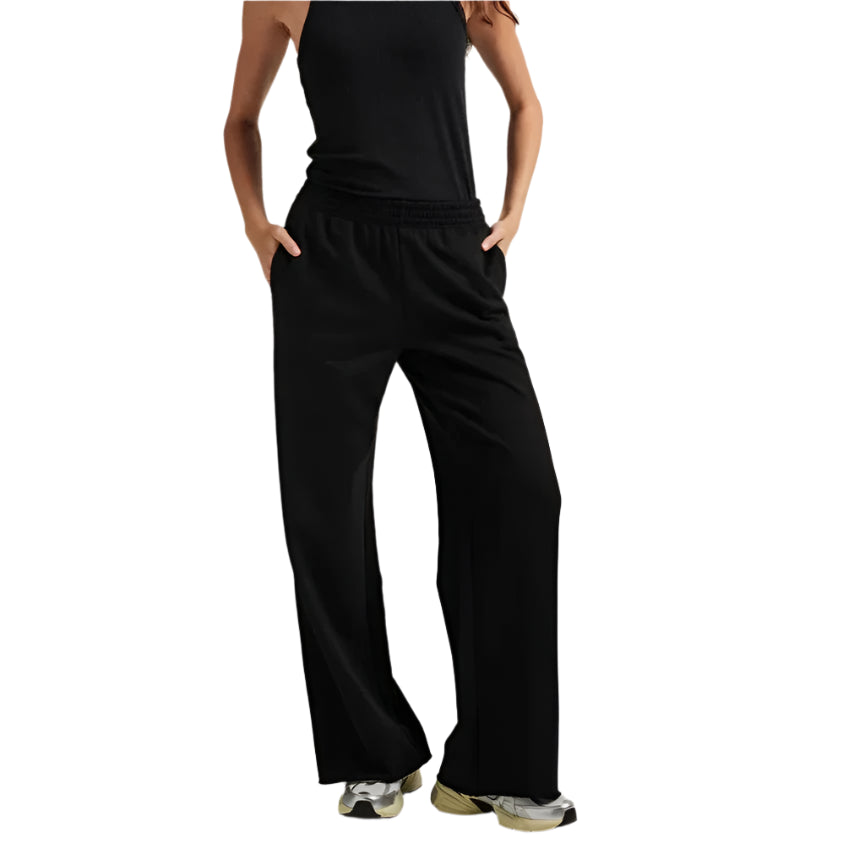 Women's Recycled Fleece Wide Leg Pant - Black – Belmont Army WP