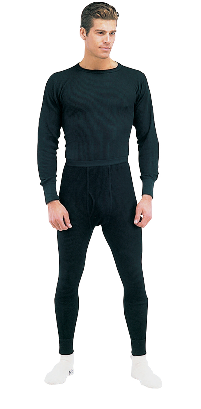 Rothco Thermal Waffle Knit Bottoms - Black – Belmont Army WP